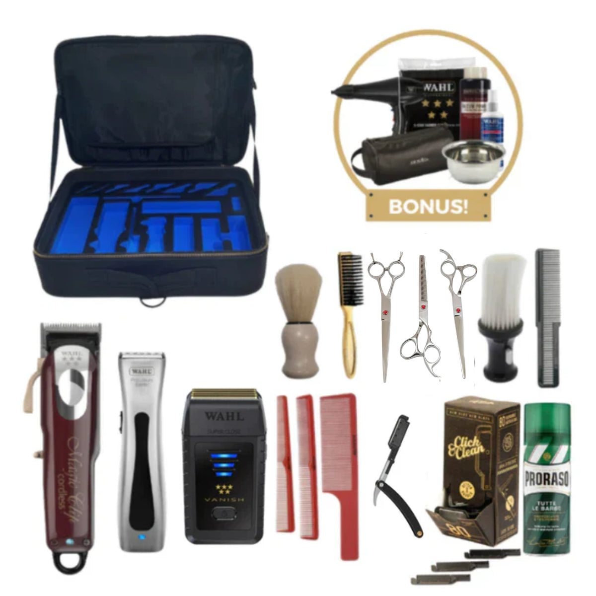 Barberco Platinum Barbering Kit - Wahl Magic Clipper & Beret Trimmer ...