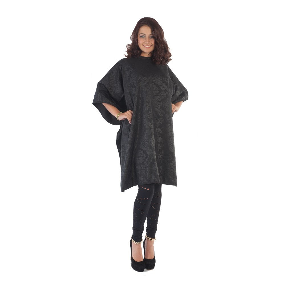 Salon Smart Baroque Cutting Cape - Black – BarberCo